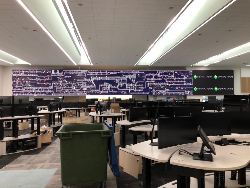 Rail Operations Centre, LED screen installation
